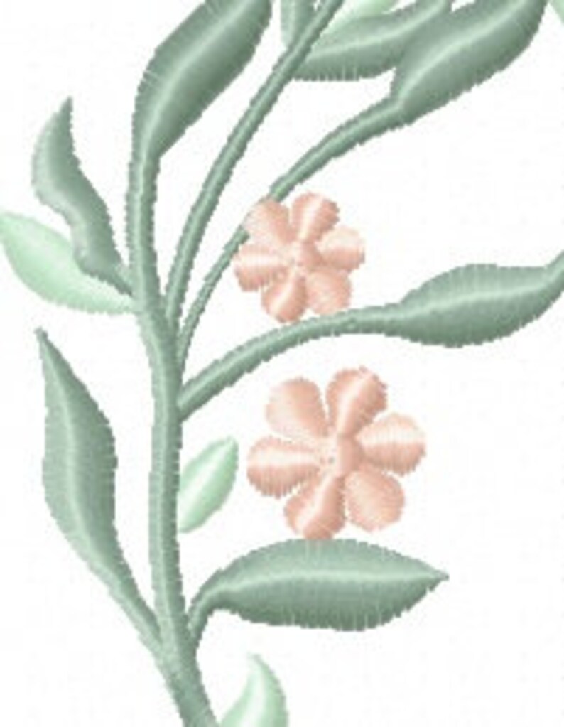 Floral Wreath Monogram Frame Machine Embroidery Design | Etsy