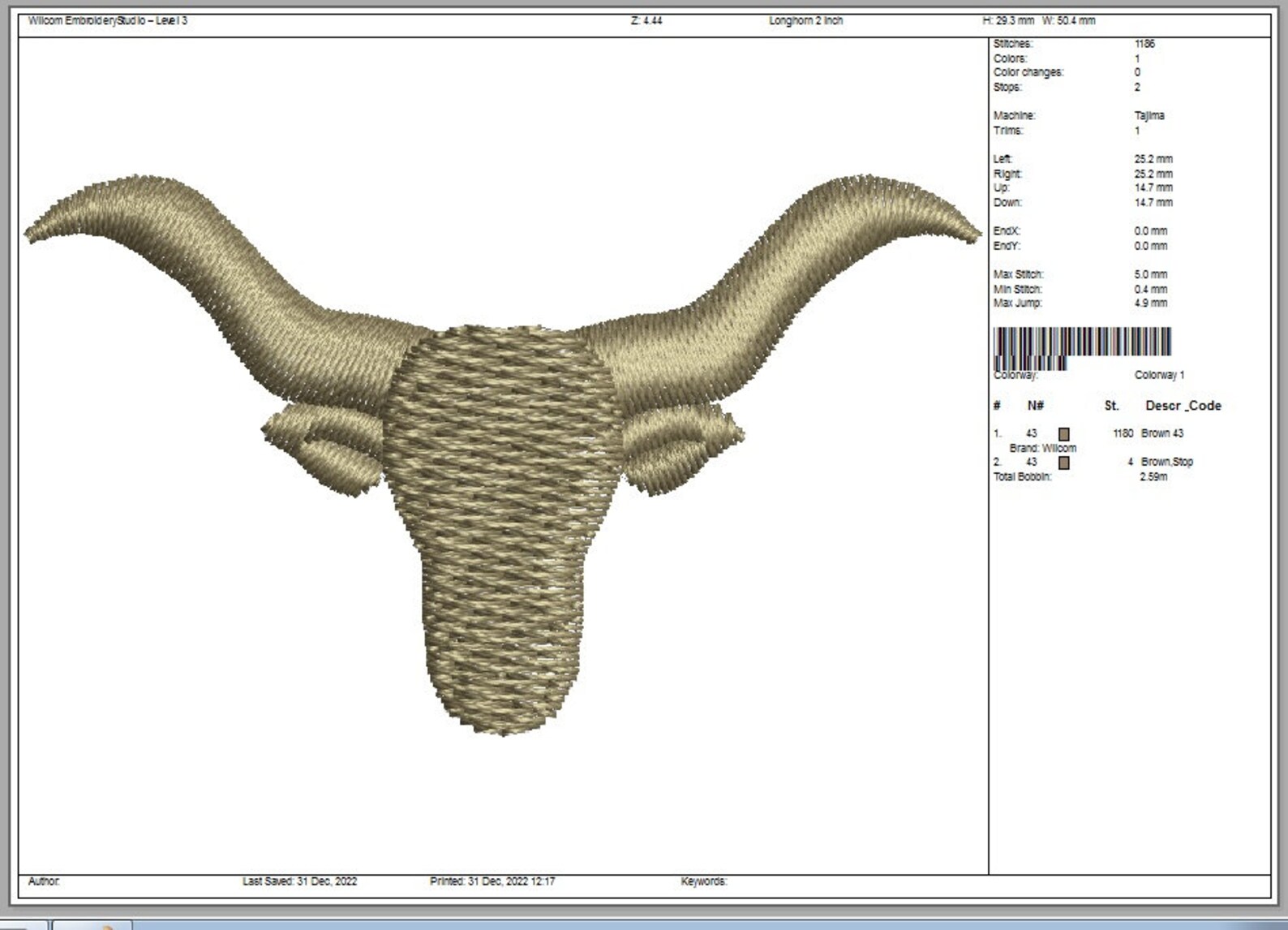 Longhorn Machine Embroidery Design Instant Download - Etsy