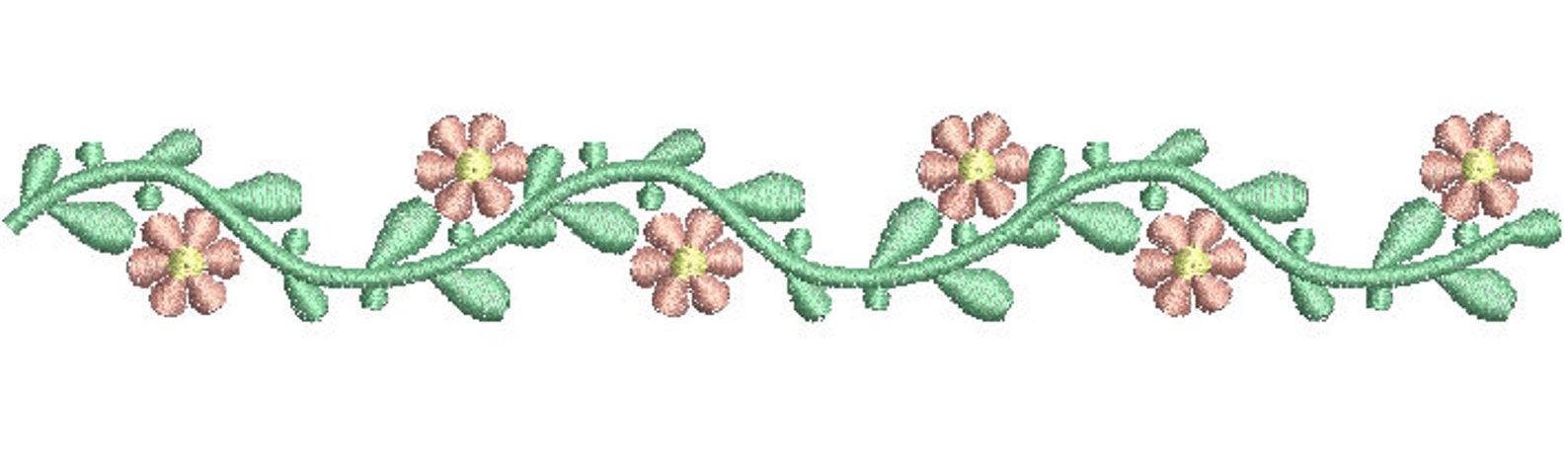 Flower Border Machine Embroidery Design - Etsy