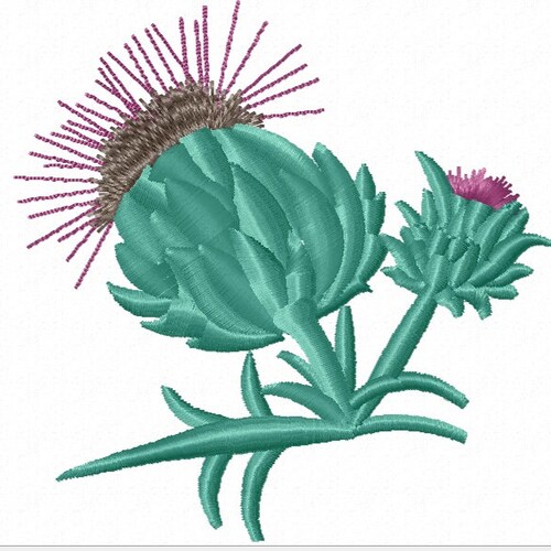 Thistle Embroidery Machine Embroidery Design | Etsy