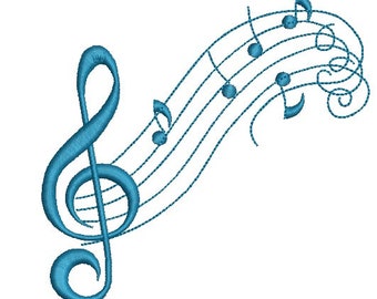 Musical Notes Music Notes Machine Embroidery Designs | Etsy