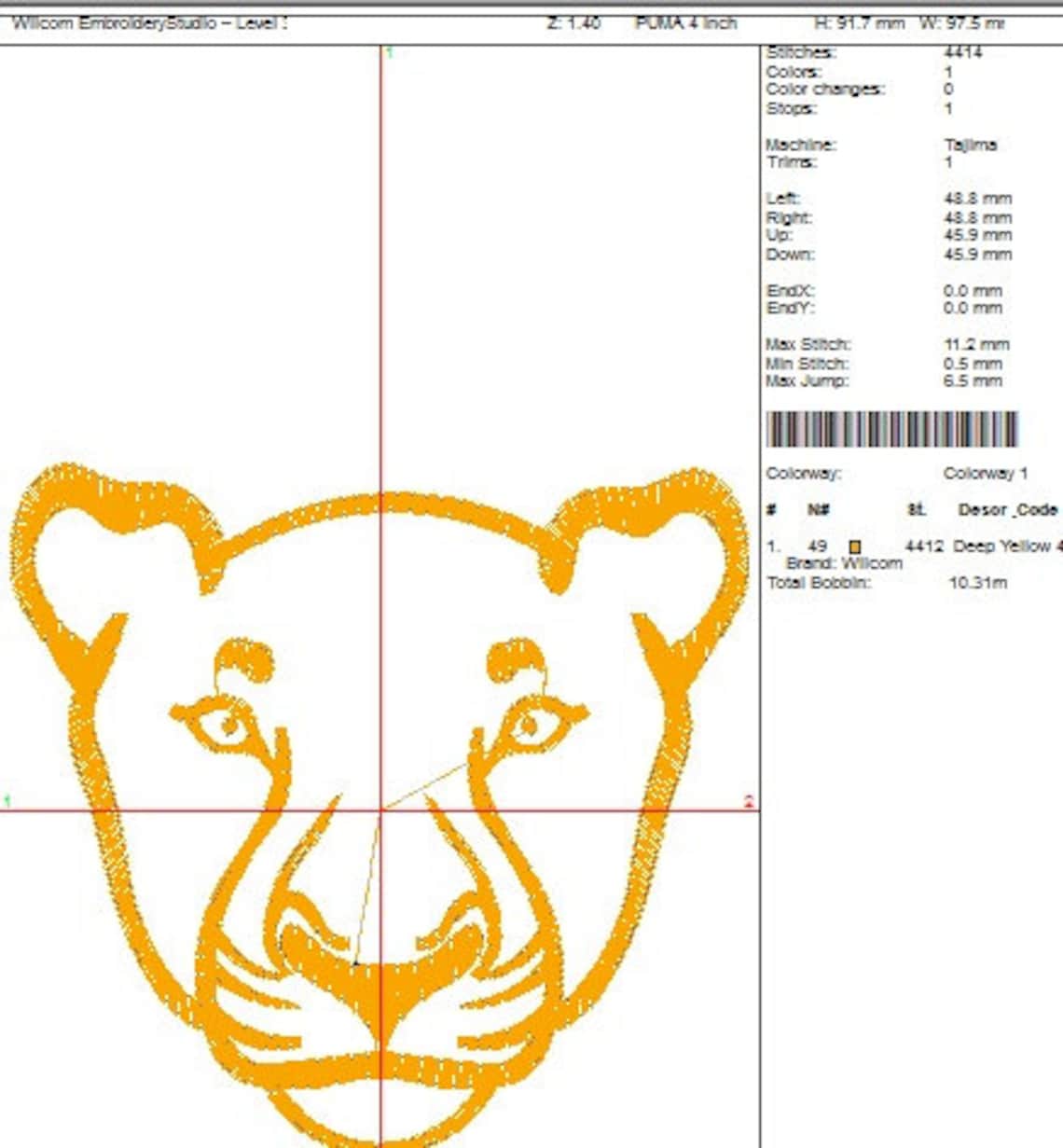 Puma Machine Embroidery Design Instantly Download - Etsy