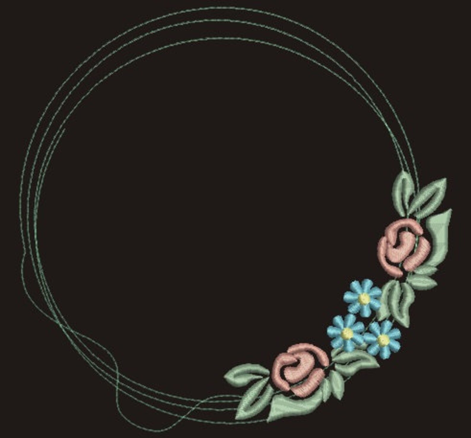 Floral Monogram Wreath Wedding Rustic Flower Circle / Monogram | Etsy