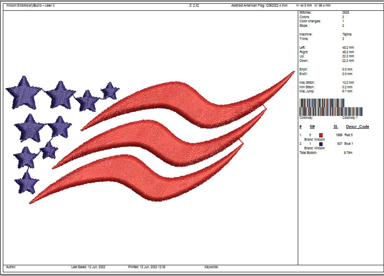 Abstract American Flag Embroidery Design/ Usa Flag Embroidery - Etsy