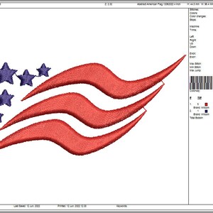 Abstract American Flag Embroidery Design/ Usa Flag Embroidery Design ...