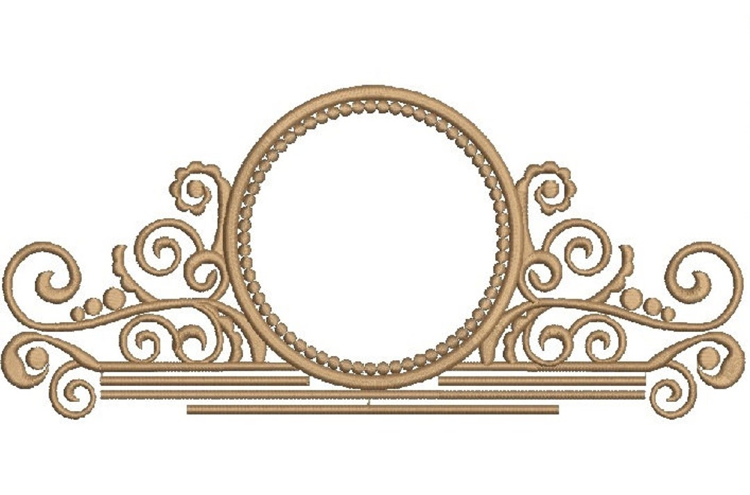 Pattern and Circle Open Space for a Monogram Machine Embroidery Design ...