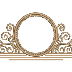 Pattern and Circle Open Space for a Monogram Machine Embroidery Design ...
