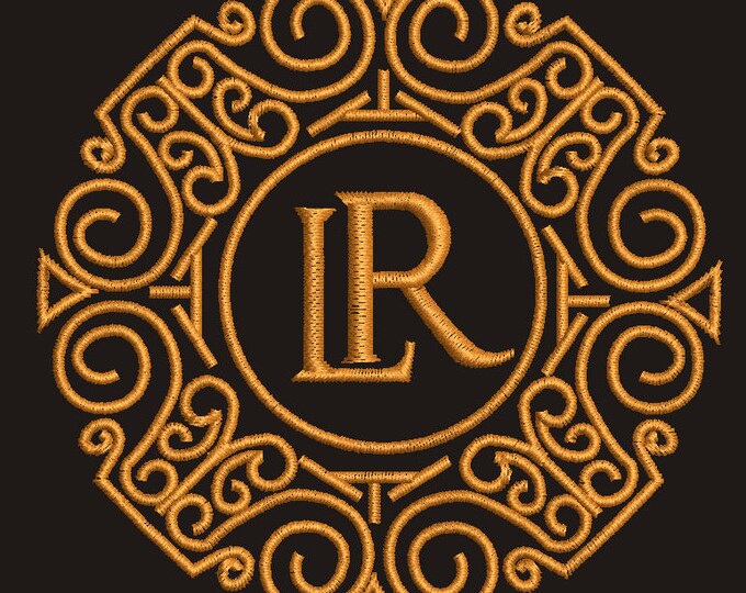 Monogram Frame Machine Embroidery Design Letters Not - Etsy