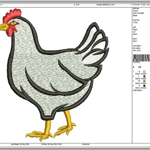 Chicken for Hats Machine Embroidery Design, Instantly Download - Etsy