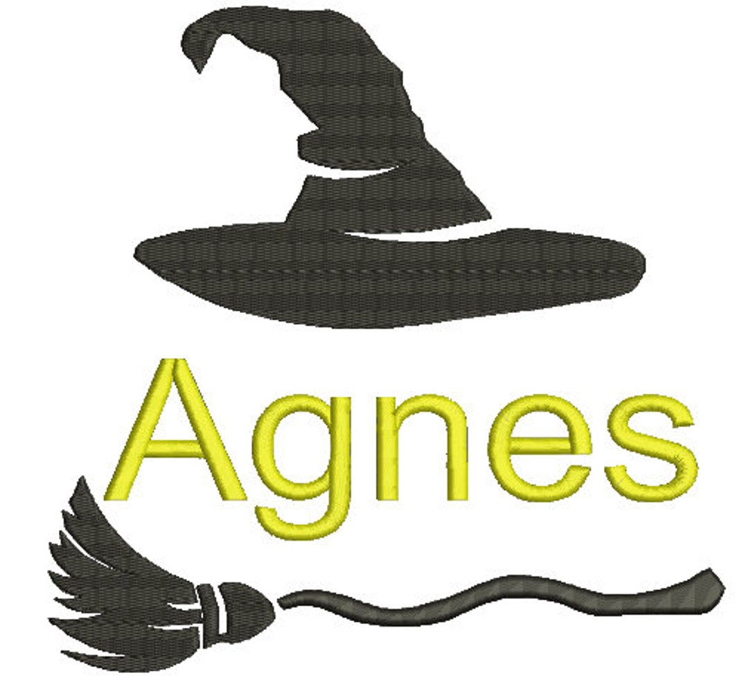 Wizard's Hat and Broom Monogram Frame - Letters Not Included Machine ...