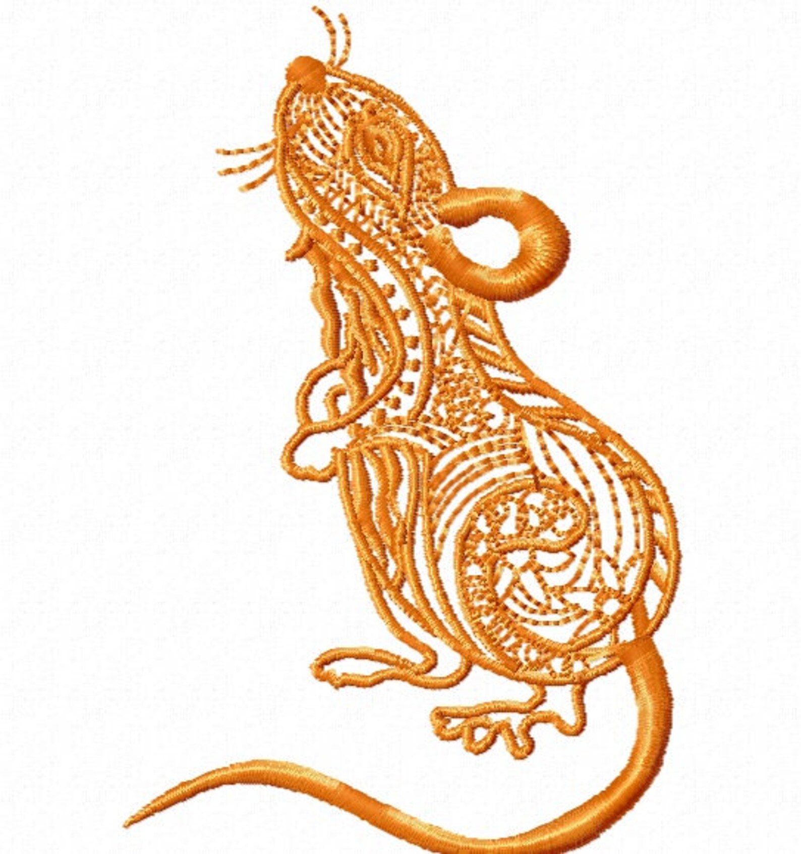 Rat China Horoscope Machine Embroidery Designs Instantly - Etsy