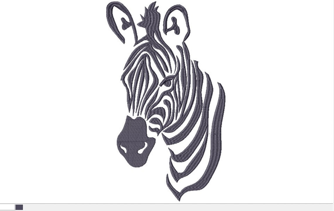 Zebra Face Machine Embroidery Designs Instantly Download | Etsy
