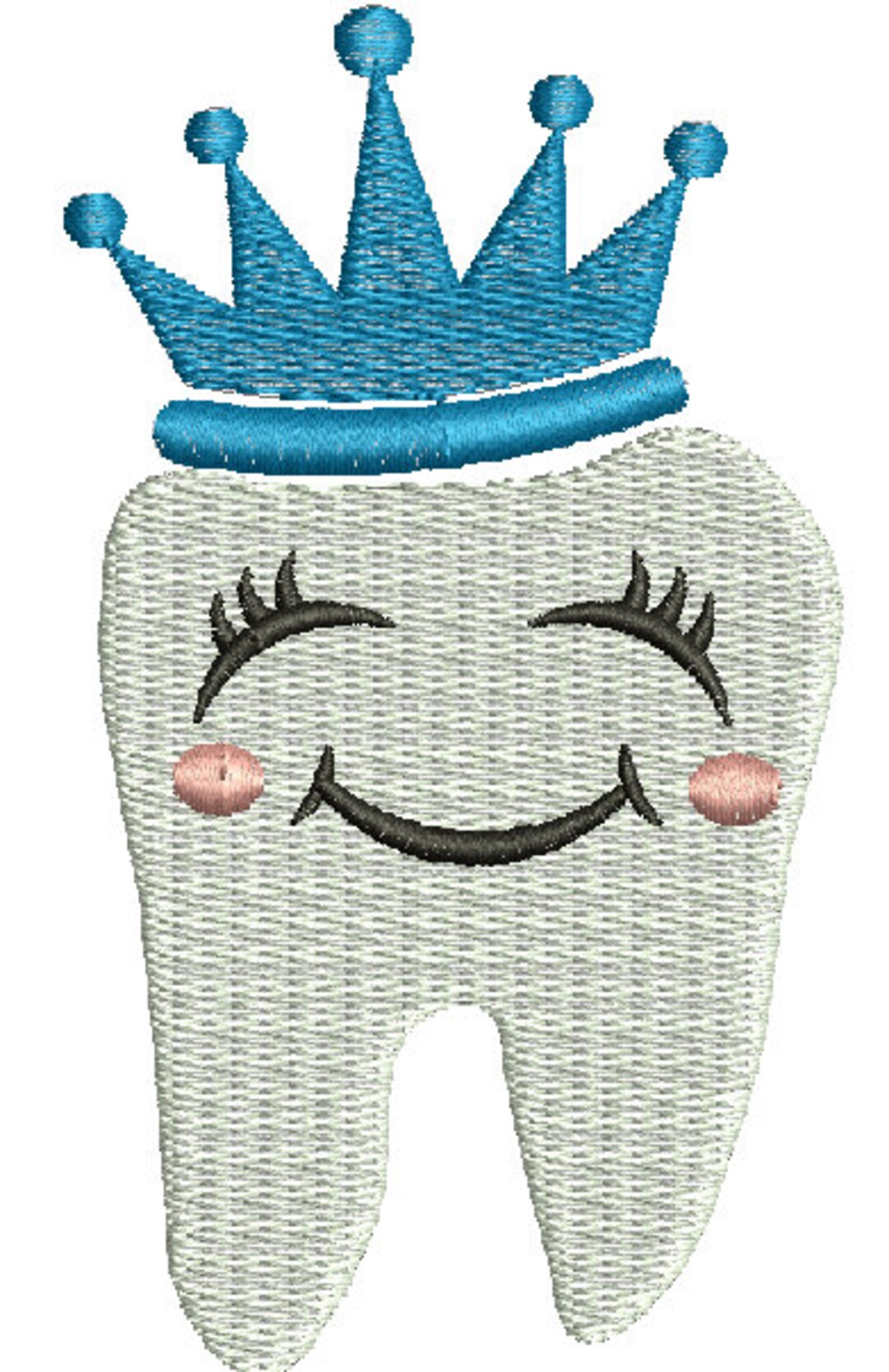Cartoon Tooth Logo in Crown Dentistry Embroidery Design - Etsy