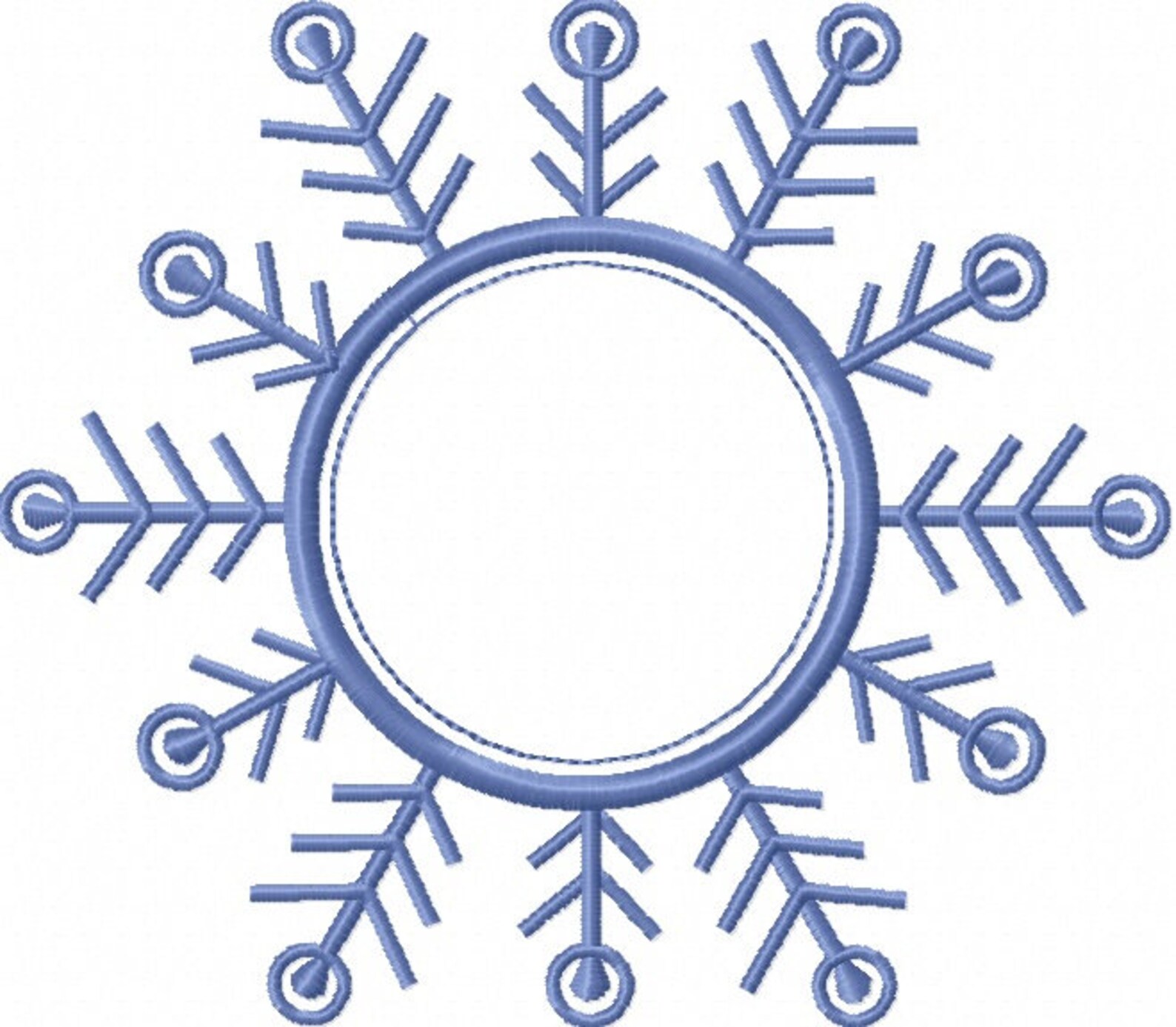 Snowflake for Monogram Machine Embroidery Design - Etsy