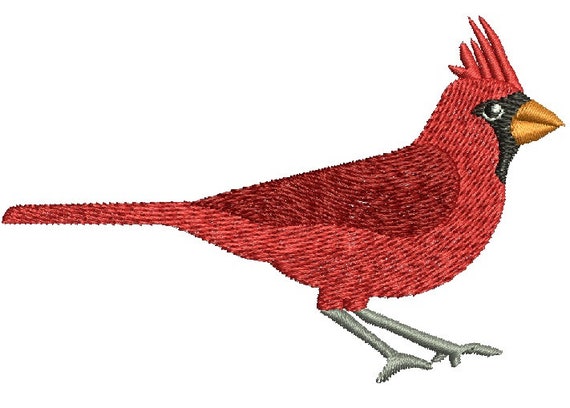 Northern Cardinal Machine Embroidery Design Instantly - Etsy