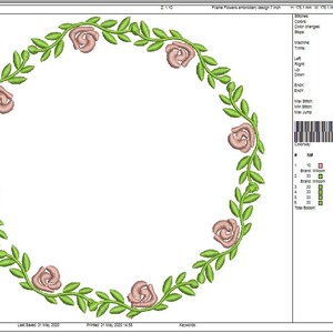 Frame Flowers Embroidery Design Machine Embroidery Design - Etsy