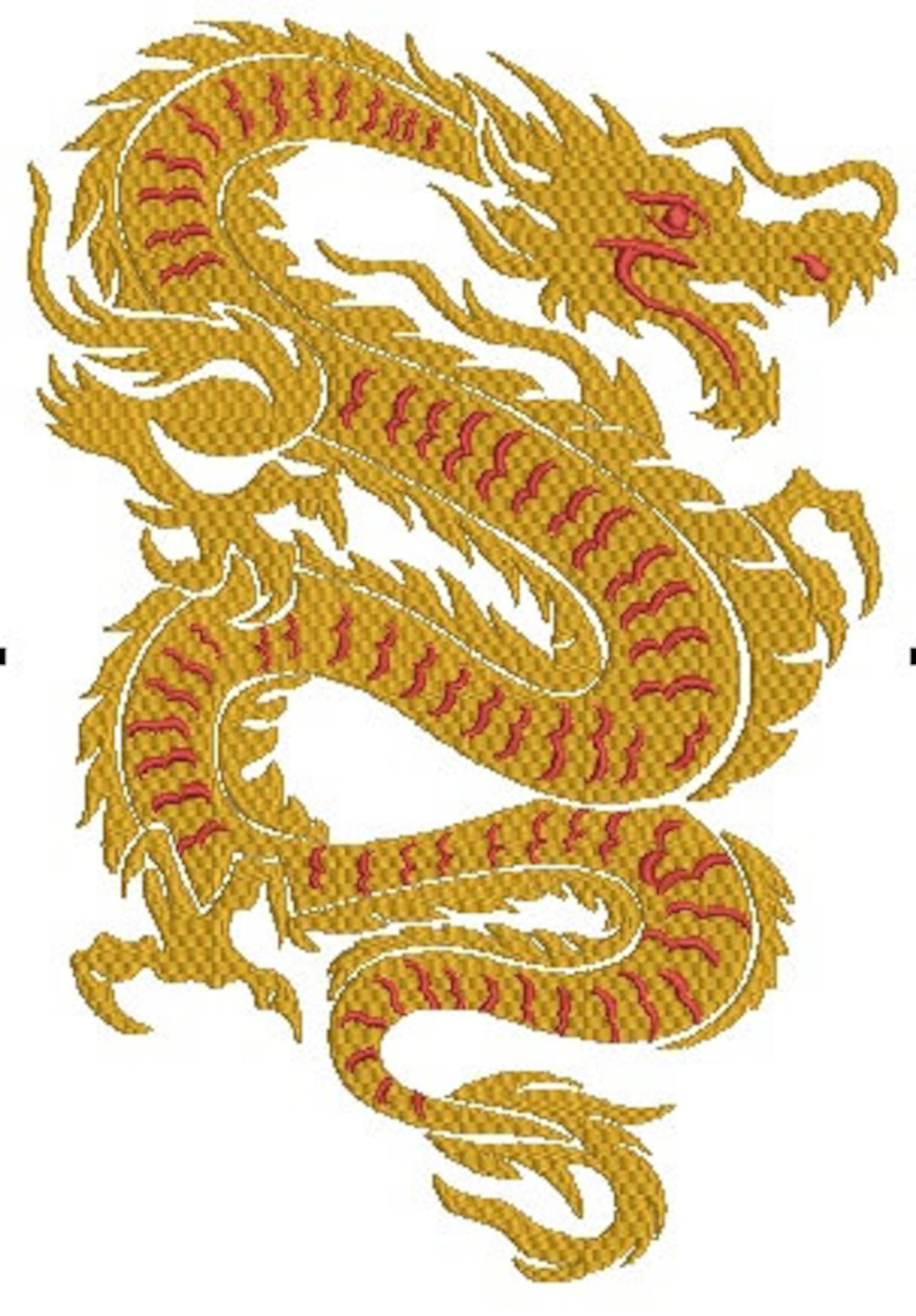 Chinese Dragon Machine Embroidery Design Instantly Download - Etsy