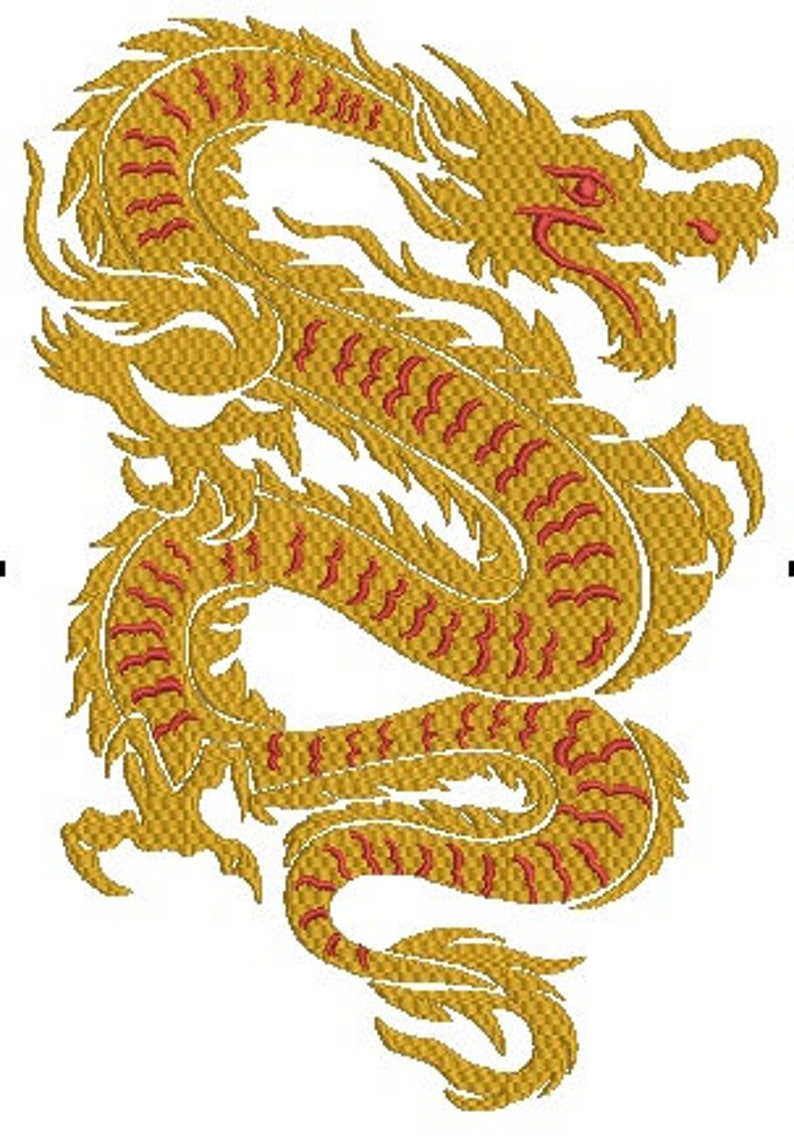 Chinese Dragon Machine Embroidery Design Instantly Download - Etsy