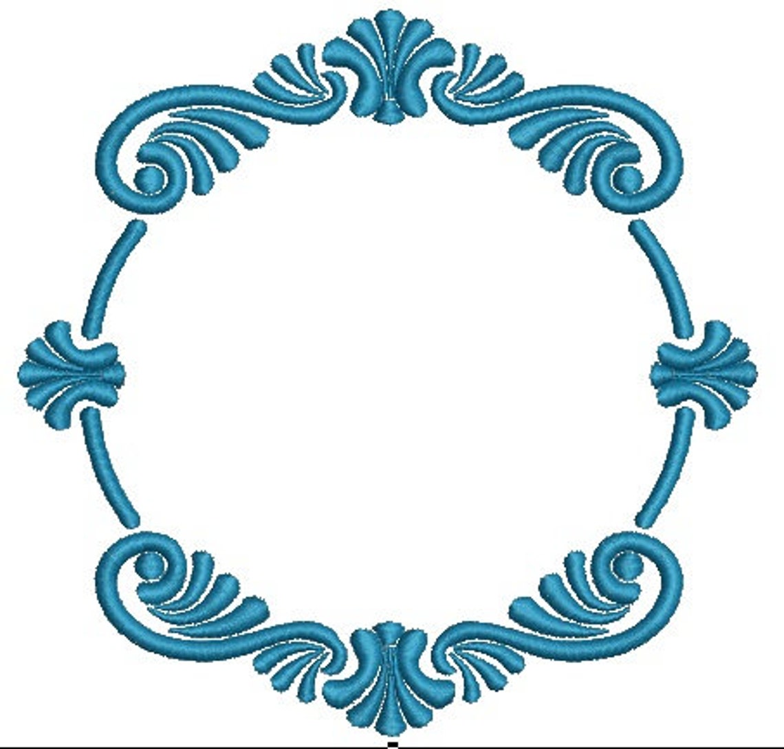 Monogram Frame Machine Embroidery Design Letters Are Not | Etsy