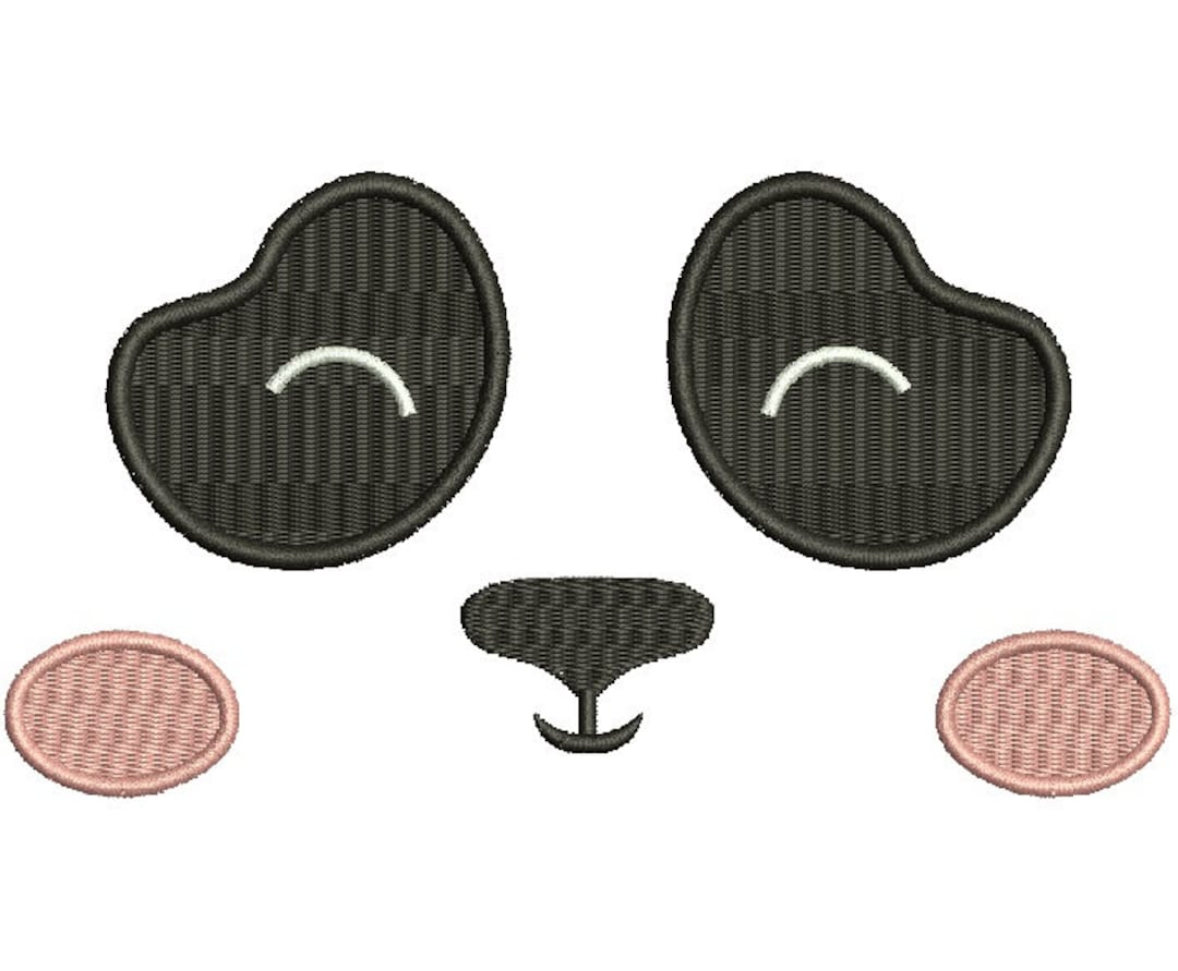Panda Face Big Sizes Panda Muzzle Machine Embroidery Designs, Instantly ...