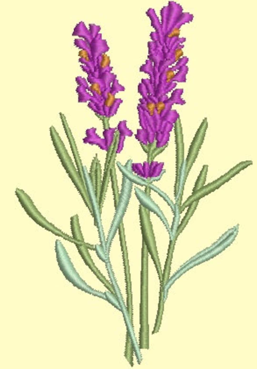 Lavender Machine Embroidery Design - Etsy