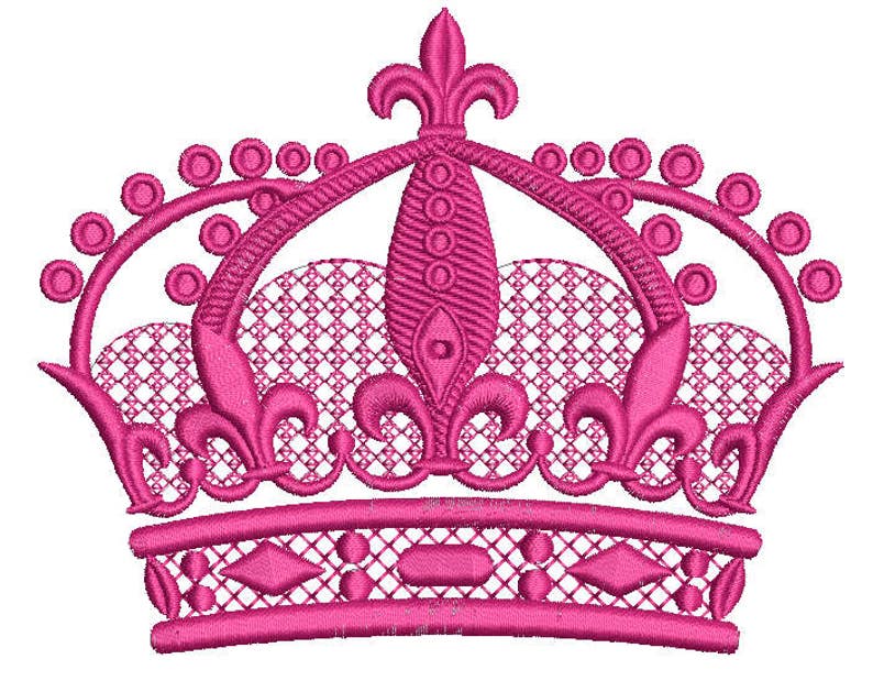 Crown Machine embroidery design instantly download | Etsy