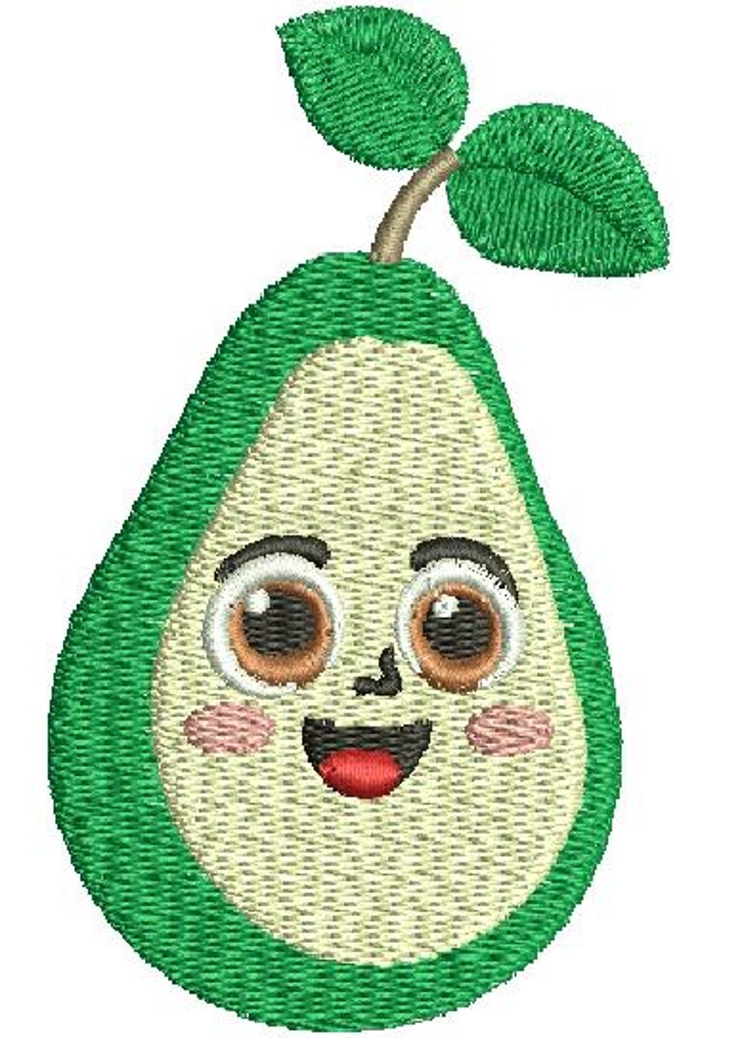 Cute Avocado Embroidery Machine Embroidery Design, Instant Download - Etsy