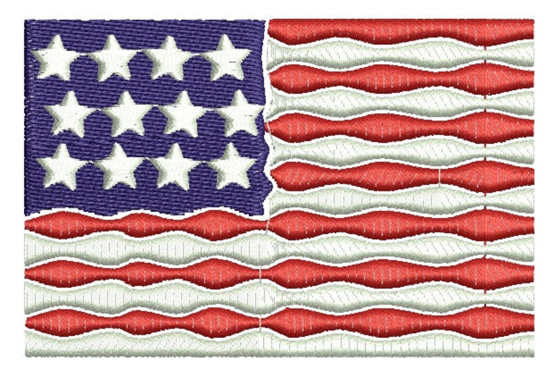 Abstract American Flag Embroidery Design/ Usa Flag Embroidery - Etsy