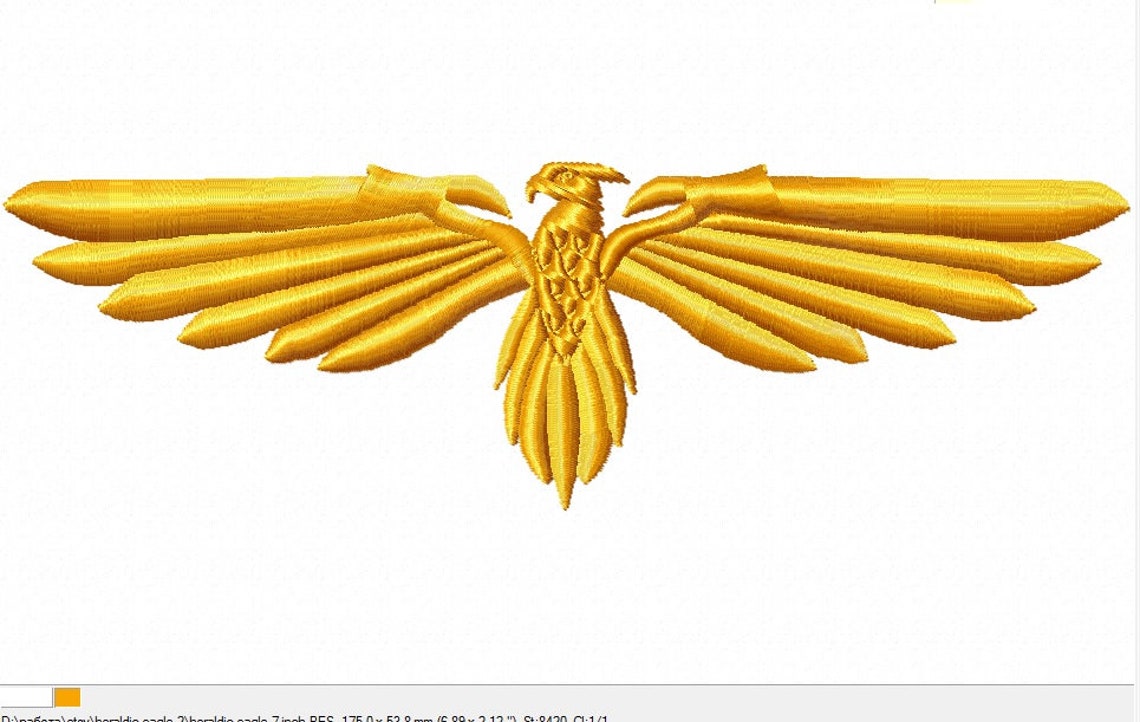Heraldic Eagle Embroidery Machine Embroidery Design Instant | Etsy