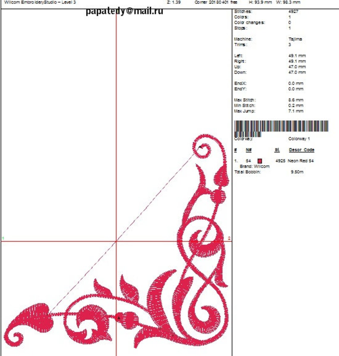 Corner / Pattern Machine Embroidery Design Instantly - Etsy