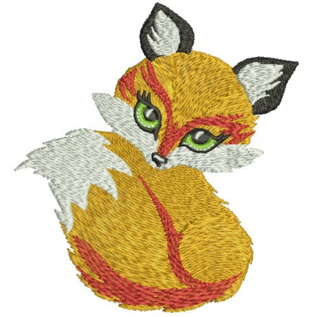 Fox Machine Embroidery Design - Etsy
