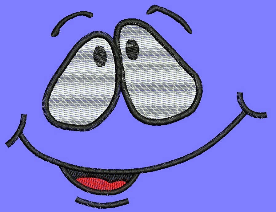 Face with a smile Machine Embroidery Designs instantly | Etsy