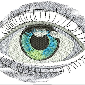 Realistic Eye / Dolls Eyes Machine Embroidery Design, Instant Download ...