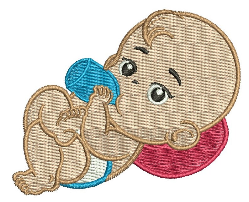 Baby With a Bottlemachine Embroidery Design - Etsy