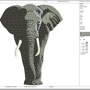 Elephan Machine Embroidery Design - Etsy