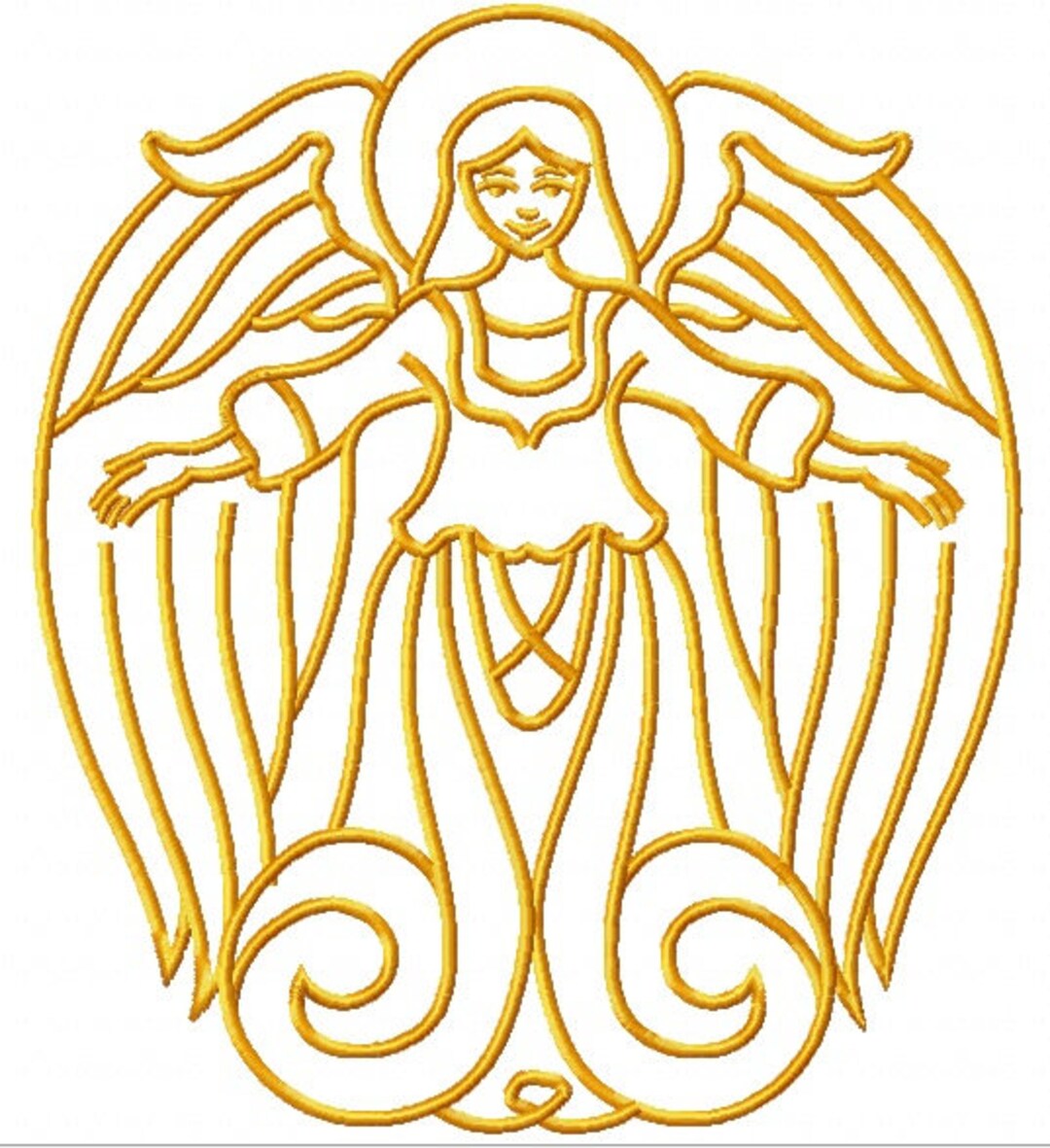 Angel Machine Embroidery Design - Etsy