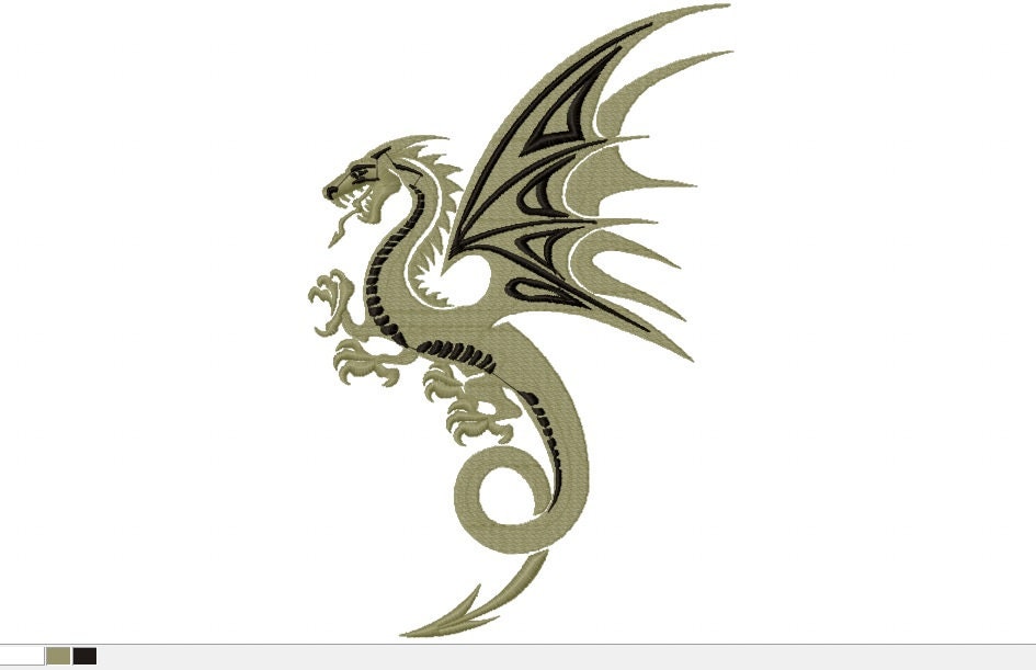 Dragon Machine Embroidery Design Instantly Download - Etsy
