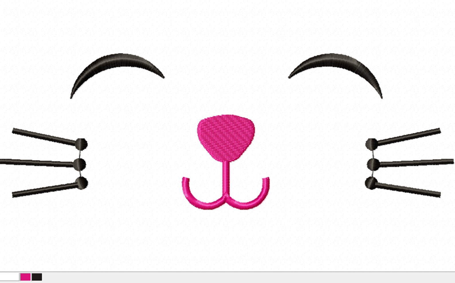 Rabbit Muzzle With Closed Eyes / Muzzle for Embroidery on Clothes or ...