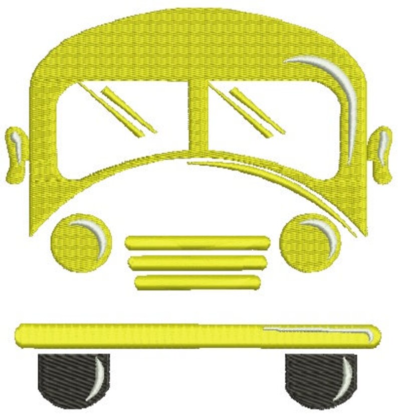 Bus Machine Embroidery Design Instantly Download - Etsy
