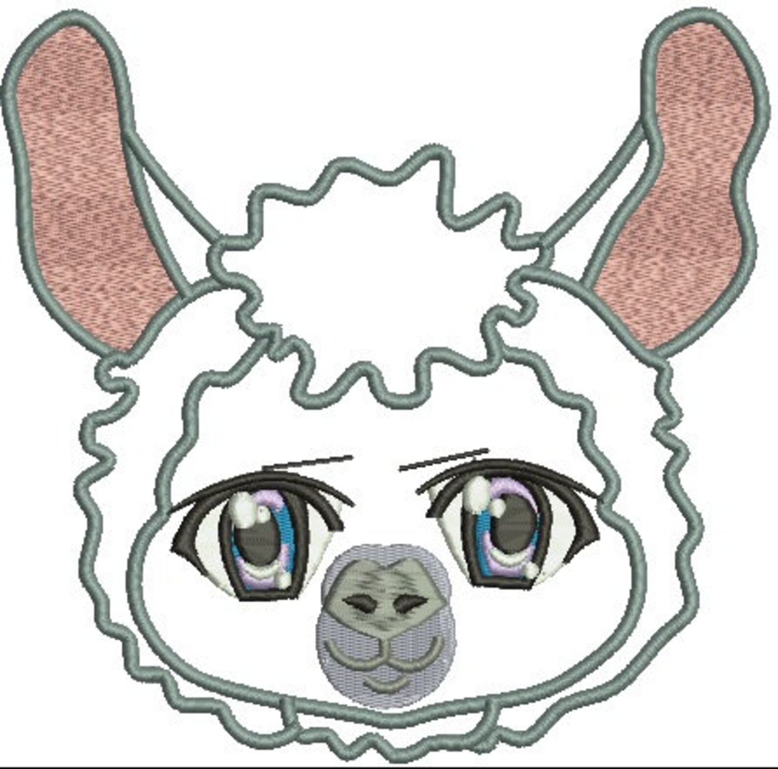 Pretty Llama Machine Embroidery Design Instantly Download | Etsy