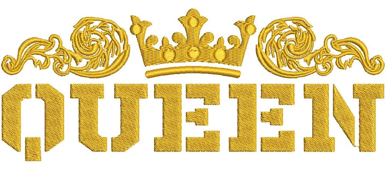 Queen Machine Embroidery Design Instantly Download - Etsy