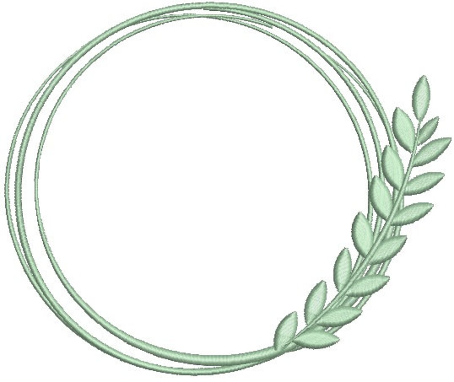 Simple Round Monogram Frame With Twig Letters Not Included | Etsy