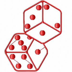 Dice Machine Embroidery Design Digital File - Etsy
