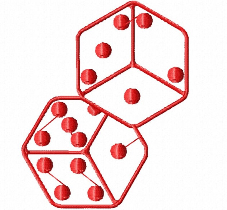 Dice Machine Embroidery Design Digital File - Etsy