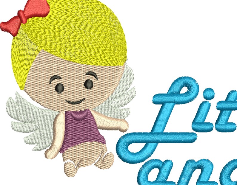 Little angel machine embroidery design | Etsy