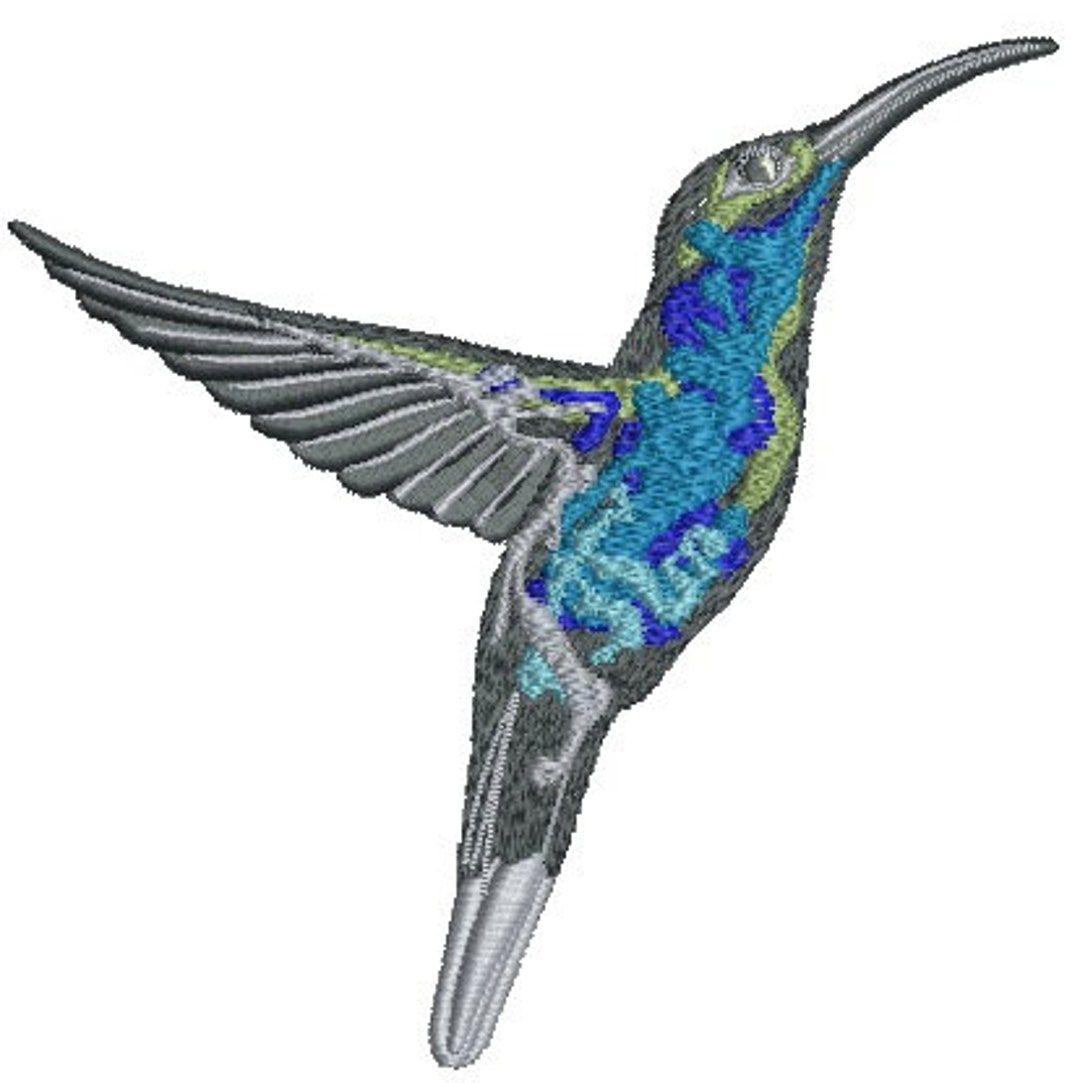 Hummingbird Machine Embroidery Design - Etsy