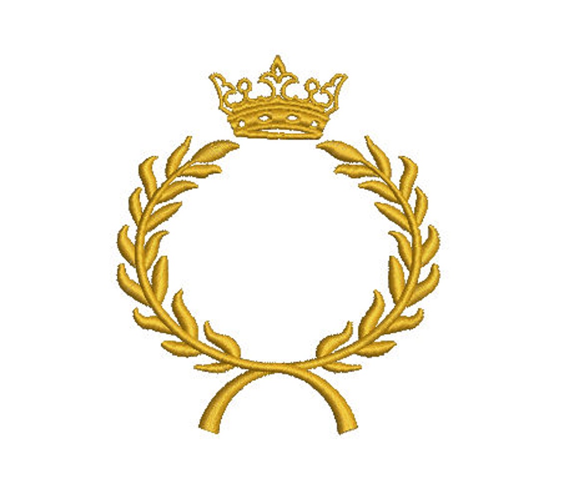 Crown and a Monograms Frame Machine Embroidery Design - Etsy