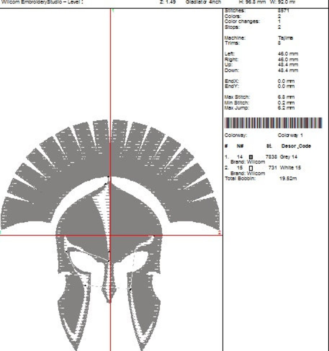 Gladiator Machine Embroidery Design - Etsy