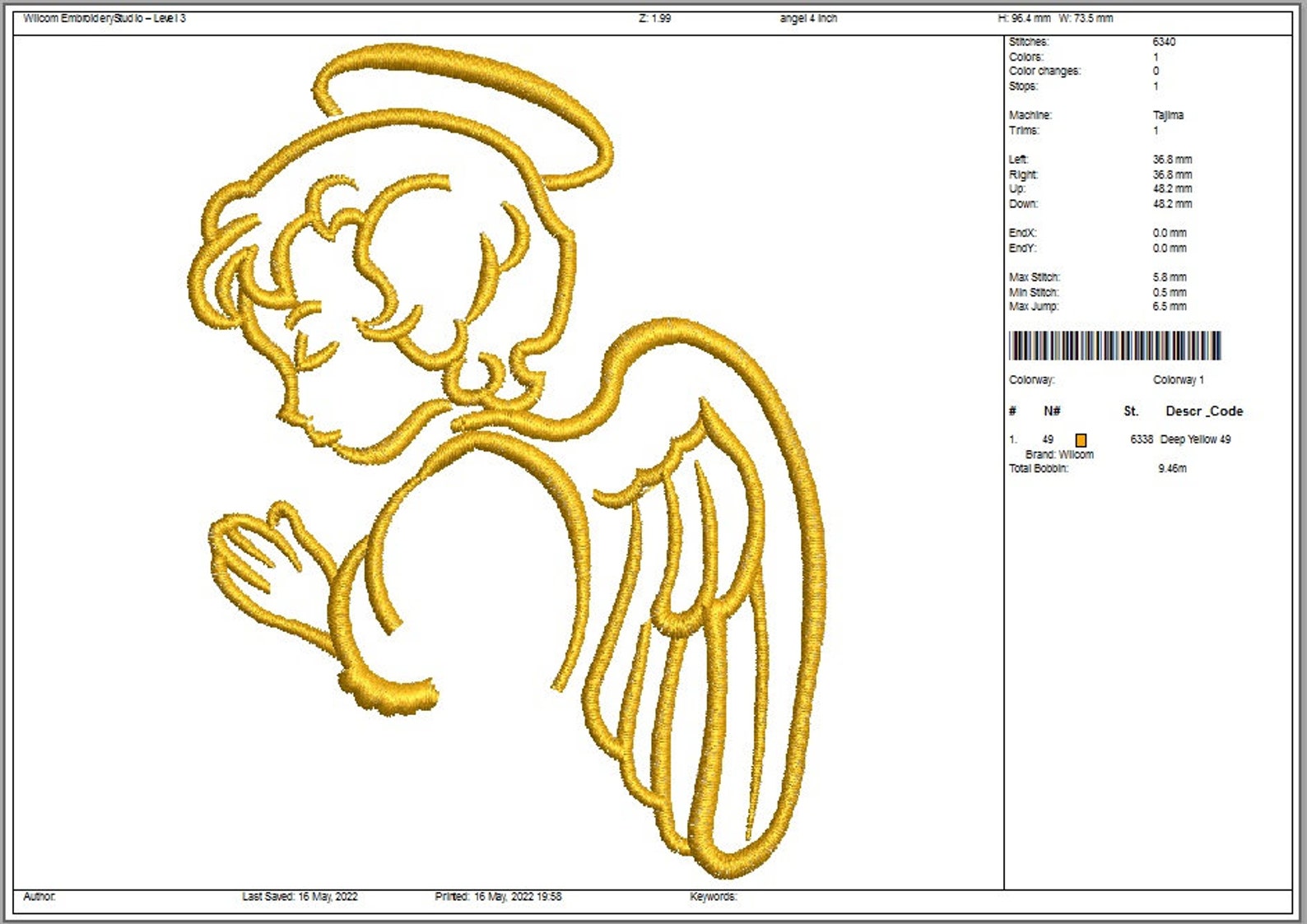 Angel Machine Embroidery Design - Etsy