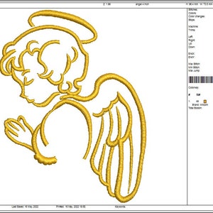 Angel Machine Embroidery Design - Etsy